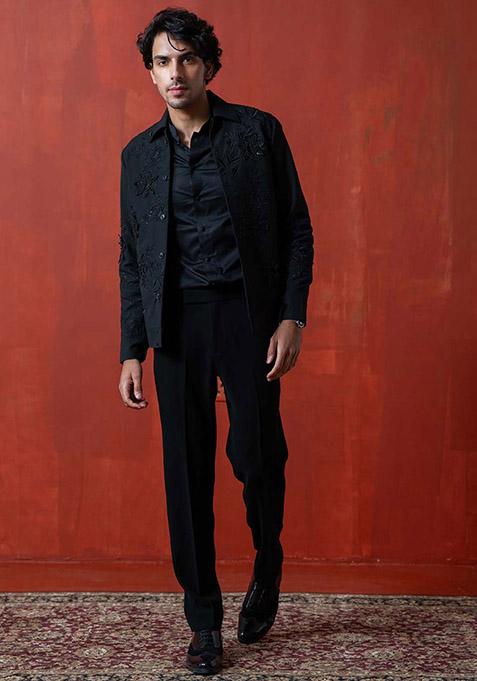 Buy Black Adda Work Jacket For Men - Ayush Jain - Indya