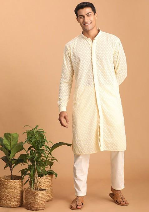 Buy Cream Solid Cotton Pyjama For Men - MMB00207 - Fits for brothers ...