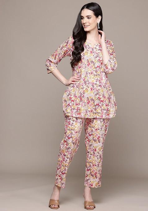 Buy Women Multi Floral Printed Pure Cotton Coords - MMF05228 - Co-Ords ...