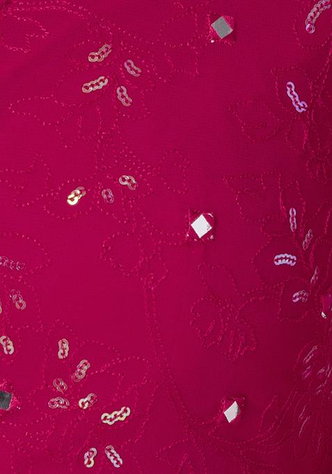 Buy Women Ruby Pink Floral Embroidered Blouse - RMT00011 - Luxury ...