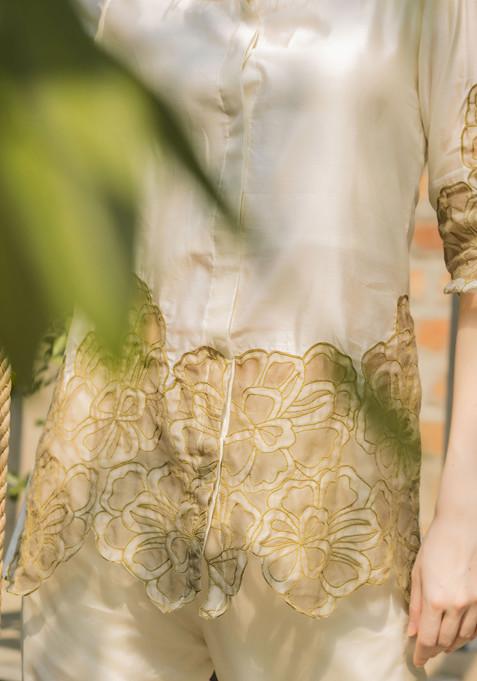 Buy Women Olive Embroidered Handwoven Chivia Silk Co-Ord Set - Designer ...