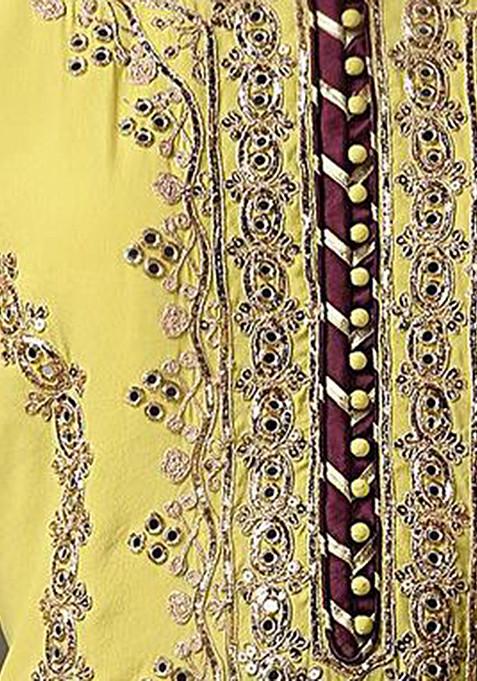 Buy Women Lime Green Dori Embroidered Dhoti Set - WLK00229 - Luxury ...