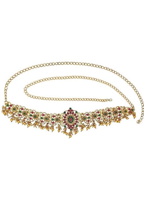 Buy Women Gold Floral Design Kamarband - XJA00503 - Fashion Jewellery ...