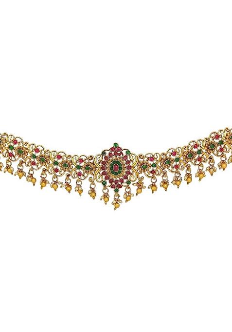 Buy Women Gold Floral Design Kamarband - XJA00503 - Fashion Jewellery ...