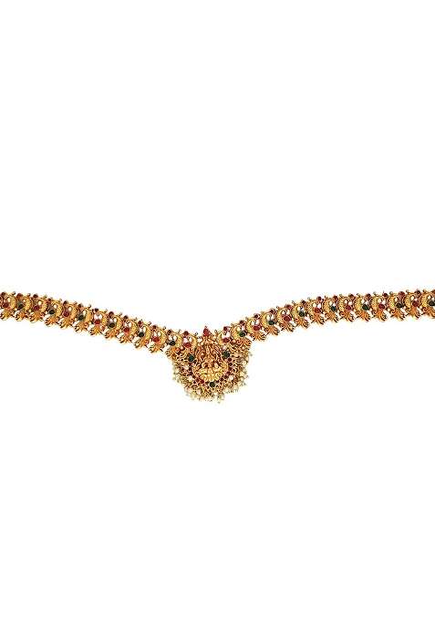 Buy Women Gold Plated Temple, Peacock Design Waist Chain Kamarbandh ...