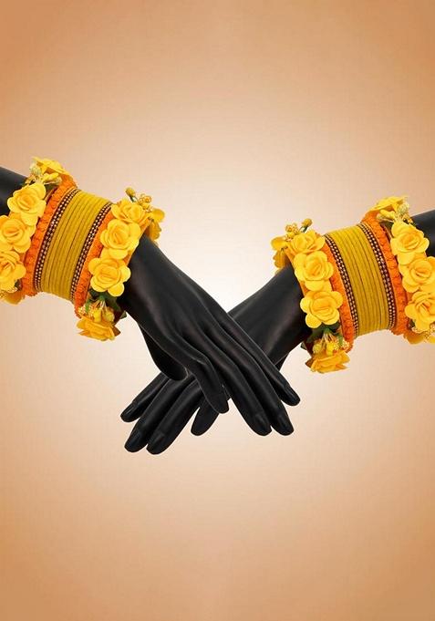 Buy Women Yellow Oxidised Bangles - XJB0108 - Oxidised Jewellery - Indya