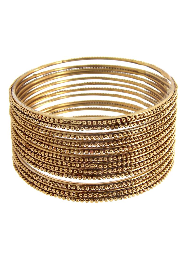 Buy Women Gold Plated Bangle Set - XJB0164 - Fashion Jewelry - Indya