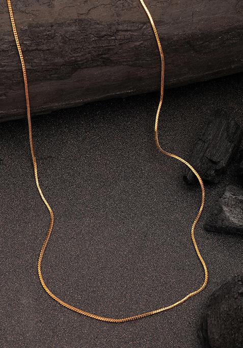 Buy Women Gold Set Of 3 Gold Plated Minimal Chain - XJN01199 - New ...