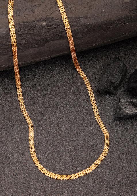 Buy Women Gold Set Of 3 Gold Plated Minimal Chain - XJN01201 - New ...