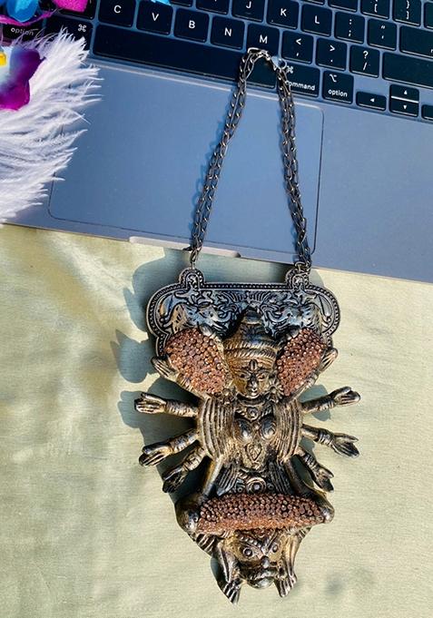 Buy Women Gold Goddess Durga Pendant Exquisite Designer Pendant ...