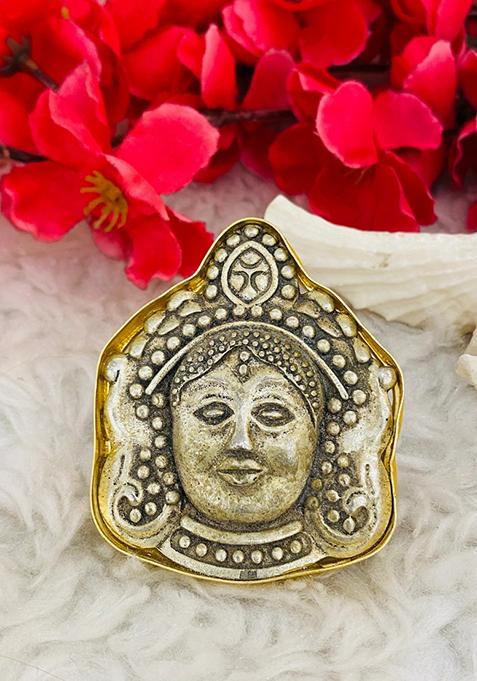 Buy Women Gold Goddess Durga Temple Elegant Handcrafted Ring - XJR00559 ...