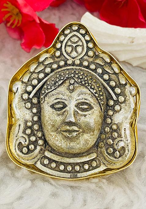 Buy Women Gold Goddess Durga Temple Elegant Handcrafted Ring - XJR00559 ...