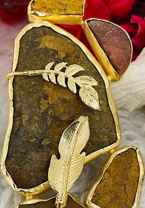 Buy Women Gold Jasper Leaflet Elegant Handcrafted Ring - XJR00576 ...