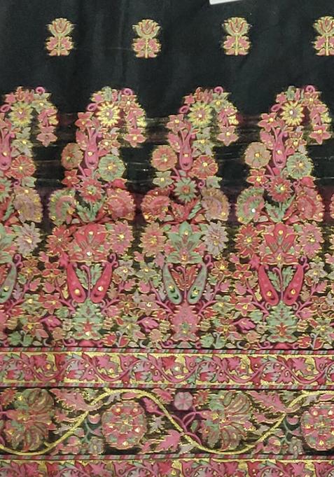 Buy Women Black Booti Work Dola Jacquard Kurta Set - XKU10342 - Salwar ...