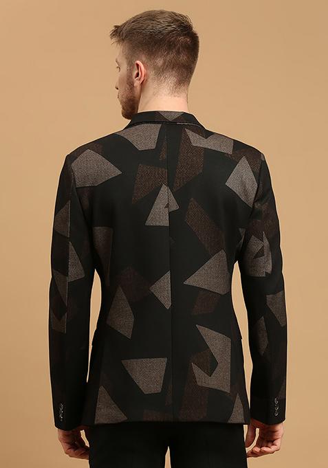 Buy Black Solid Polyester Blazer For Men - XMS11523 - Yoseba - Indya