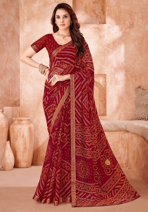 Maroon Chiffon Saree Collection, Elegant Lightweight Drapes