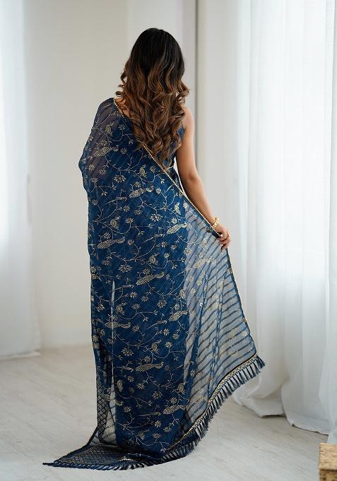 Buy Women Morpeach Embroidery Silk Saree Set - XSR96759 - Fashion Wear ...