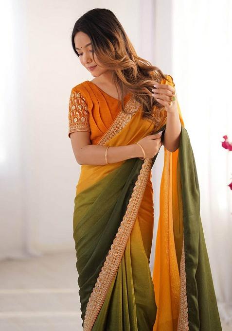 Buy Women Multicolour Motif Blended Saree Set - XSR98862 - Modern ...