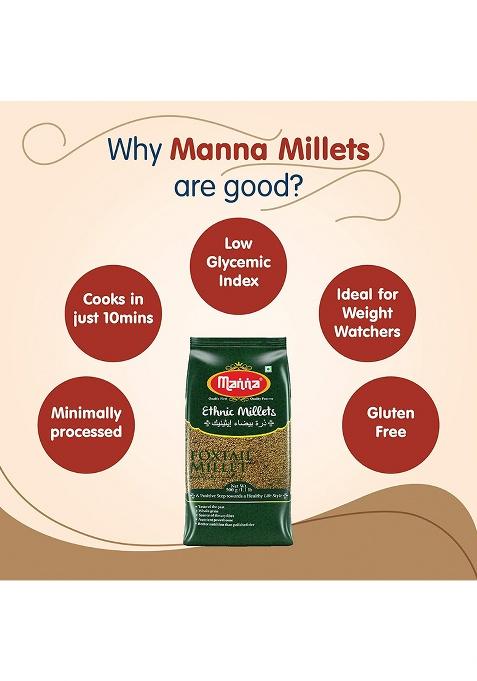 Buy Women Manna Millets 2Kg Whole Grains Combo Pack Of 4, Foxtail, Kodo ...