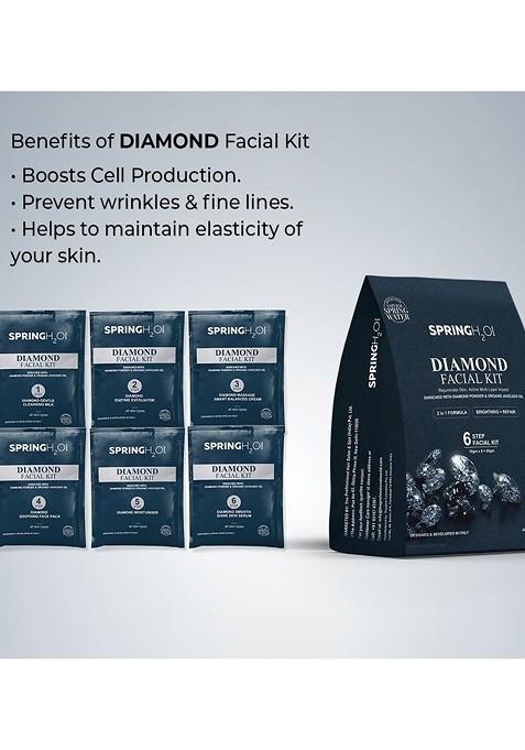 Buy Women Spring H2O 6 Step 2 In 1 Diamond Facial Kit For Skin ...