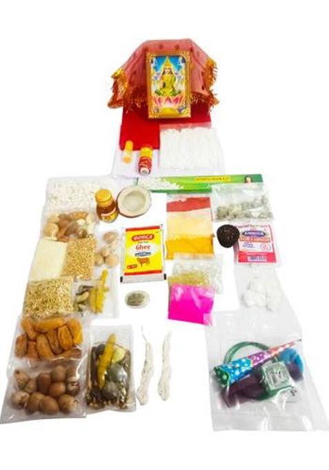 Buy Women POOJA GHAR Diwali Pooja Kit - 35 Items Prayer Kit - YSP28248 ...