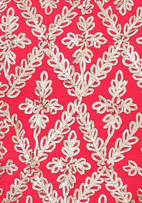 Buy Women Hot Pink Gota Patti Embroidered Kurta Set With Embroidered