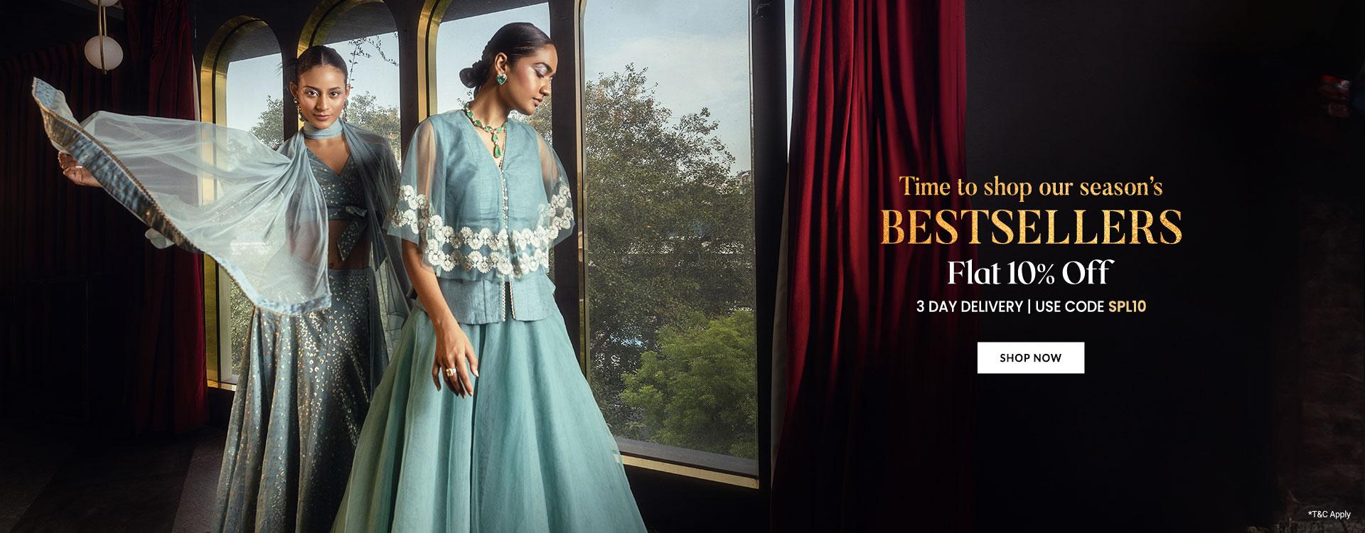 Indian Clothes - Buy Designer Dresses, Kurtas, Tunics, Tops, Lehengas ...