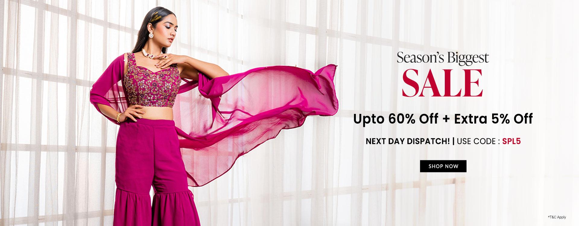 Indian Clothes - Buy Designer Dresses, Kurtas, Tunics, Tops, Lehengas ...