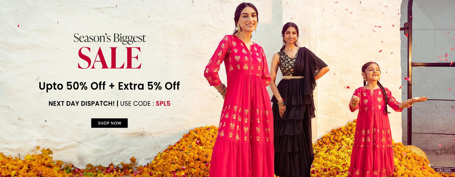 Indian Clothes - Buy Designer Dresses, Kurtas, Tunics, Tops, Lehengas ...