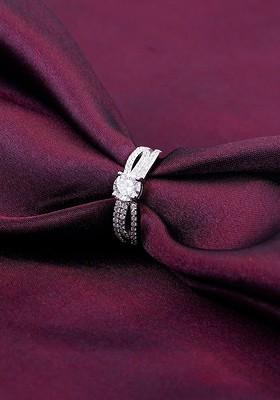 Buy Women Indya X Giva Rhodium Plated Sterling Silver Finger Ring ...