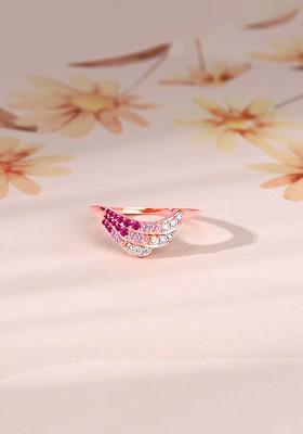 Buy Women Indya X Giva Rose Gold Plated Finger Ring - 29886731 - Silver ...