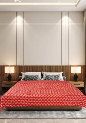 Buy Women Block Print Story Red And White Ethnic Motifs AC Room 210 GSM ...