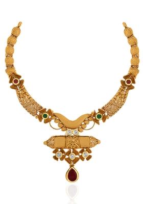 Buy Women Indya X Senco Gold 22K Yellow Gold Necklace - FJN00122 - Shop ...