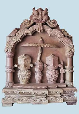 Buy Women Lord Jagannath With Siblings Balabhadra And Subhadra Pink ...
