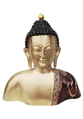 Buy Women Brass Show Piece Buddha Head And Chest Statue - HST02193 ...