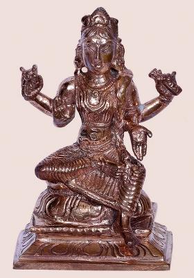 Buy Women Gold Goddess Balambika Sculpture - HST02943 - Home Decor - Indya