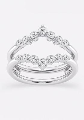 Buy Women 1/2 Ctw Round Lab Grown Diamond Floating Ring Enhancer ...