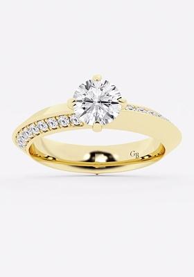 Buy Women Aether 1 1/4 Ctw Round Carbon Capture Lab Grown Diamond Pave ...