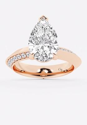 Buy Women Aether 4 1/4 Ctw Pear Carbon Capture Lab Grown Diamond Pave ...