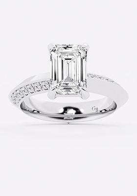 Buy Women Aether 4 1/4 Ctw Emerald Carbon Capture Lab Grown Diamond ...