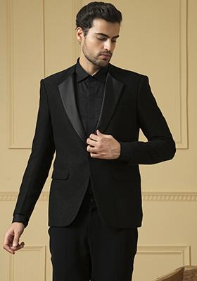 Buy Black Sharp Blazer Set For Men - MST00120 - Hilo Design - Indya